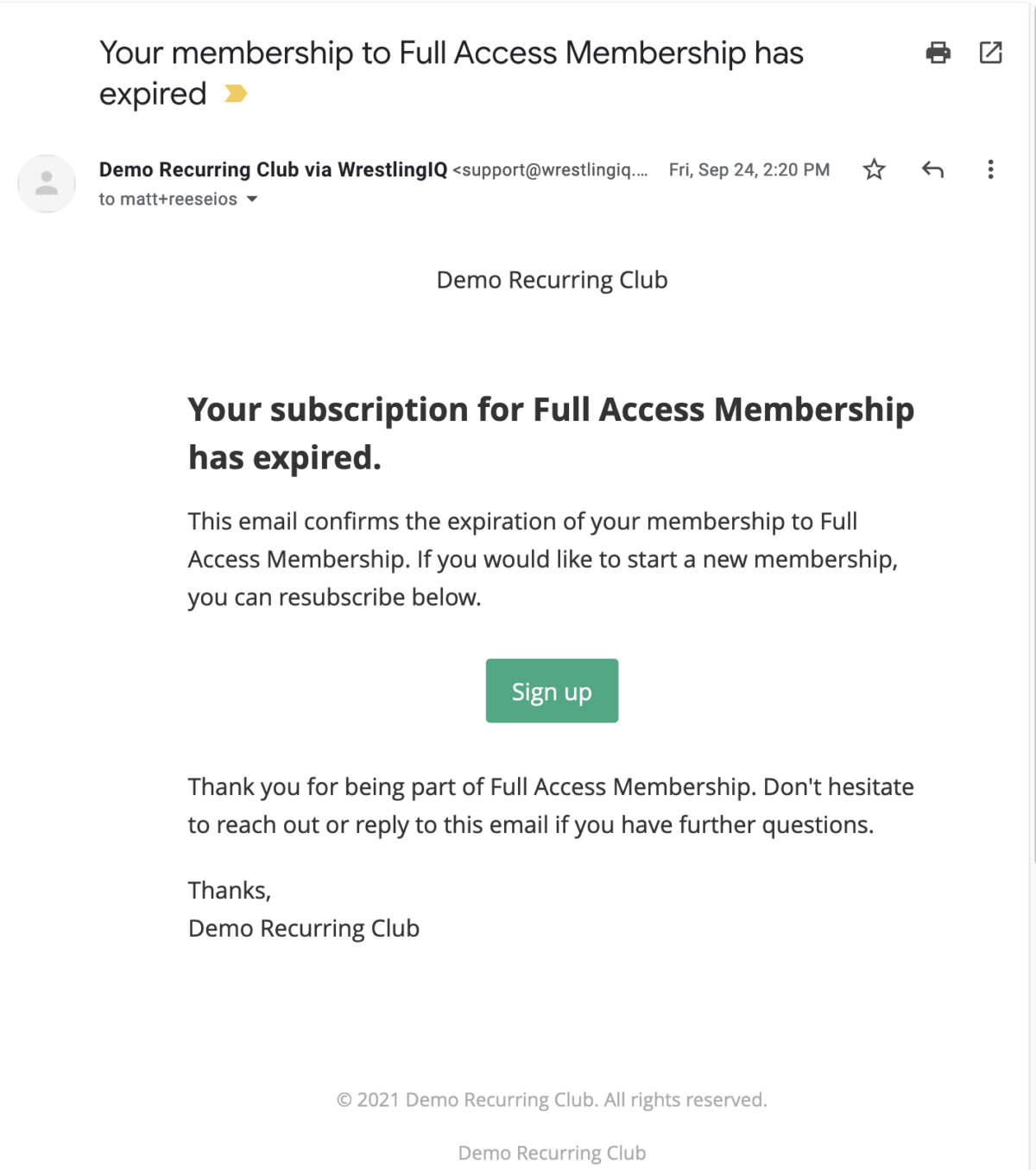 Expiring Memberships (subscriptions) now available in WrestlingIQ
