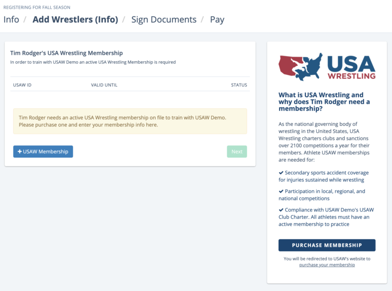 Managing USA Wrestling information for your team, barcode scanners and more